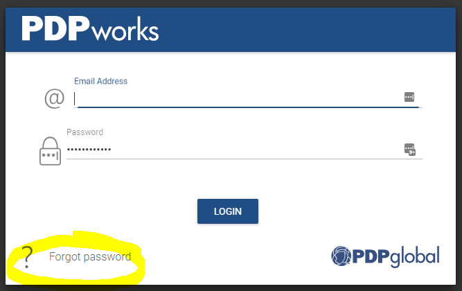 Forgot Password | PDP Global